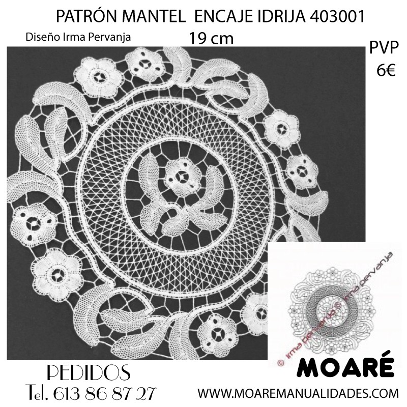 PATRÓN MANTEL ENCAJE IDRIJA 403001