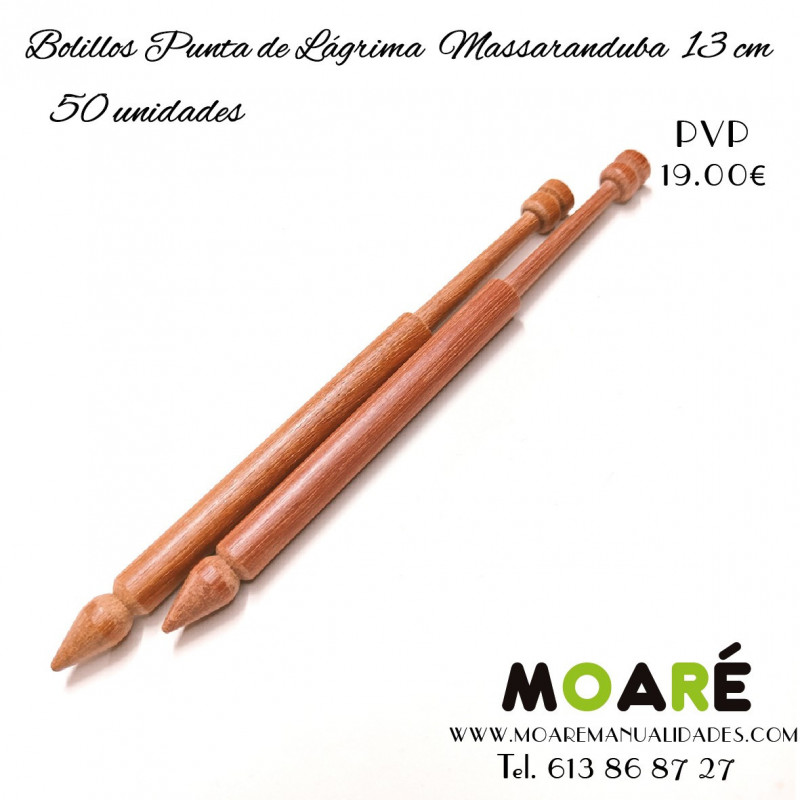 Bolillos de Massaranduba 13 cm PUNTA